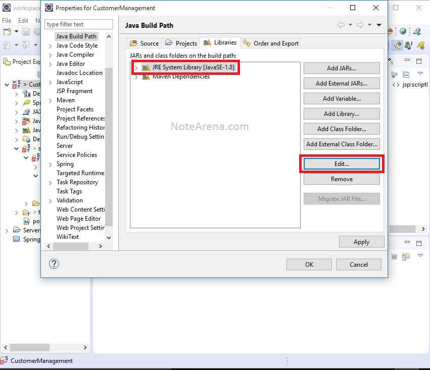 How To Set Build Path In Eclipse IDE Note Arena